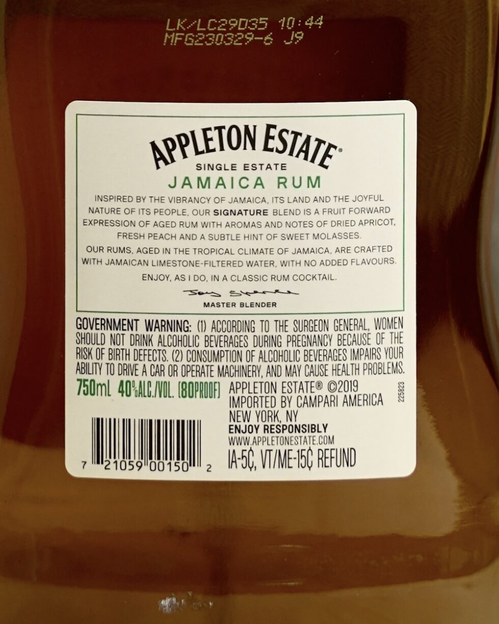 Appleton Estate Signature | Rum Runner Labs