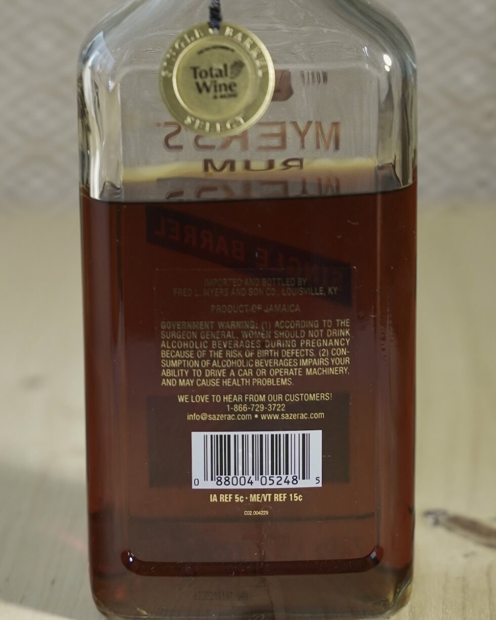 Myers’s Rum Single Barrel | Rum Runner Labs